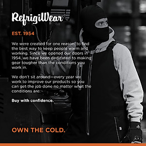 RefrigiWear Flex-Wear Lightweight Lined Long Neck Open Hole Balaclava Face Mask (Black, One Size Fits All)