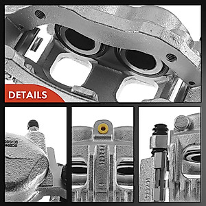 A-Premium Disc Brake Caliper Assembly with Bracket Compatible with Ford & Lincoln Models - F-150 1999-2003 (7700 lb GVW), F-250 1997-1999, Expedition 1997-2002, Navigator 1998-2002 - Front Side