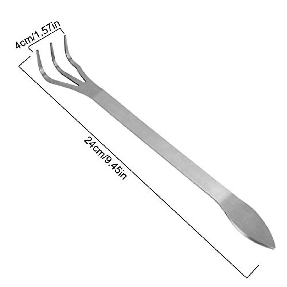 GOTOTOP Bonsai Rake Lightweight 3-Prong Stainless Steel Root Rake Loosen Soil Bonsai Tree Toool with Ergonomic Handle for Outdoor