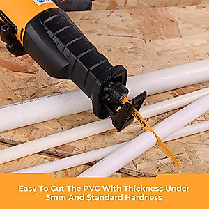 Hoteche Power Reciprocating Saw 7.1-Amp Variable Speed Corded Saw Sawzall for Wood/Metal or PVC Cutting with 3Pcs Saw Baldes