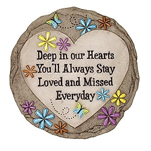 Spoontiques - Garden Décor - If Love Could Have Saved You Stepping Stone - Decorative Stone for Garden