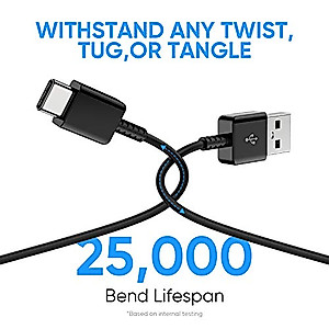 Adaptive Fast Charger USB Type C Cable Compatible with Samsung Galaxy S21+ S21 Ultra 5G S10 S10e / S9 / S9+ / S8 / S8 Plus/Active/Note 10 9 8 20 Plus, (2 Wall Charger Adapter + 2 Cable)