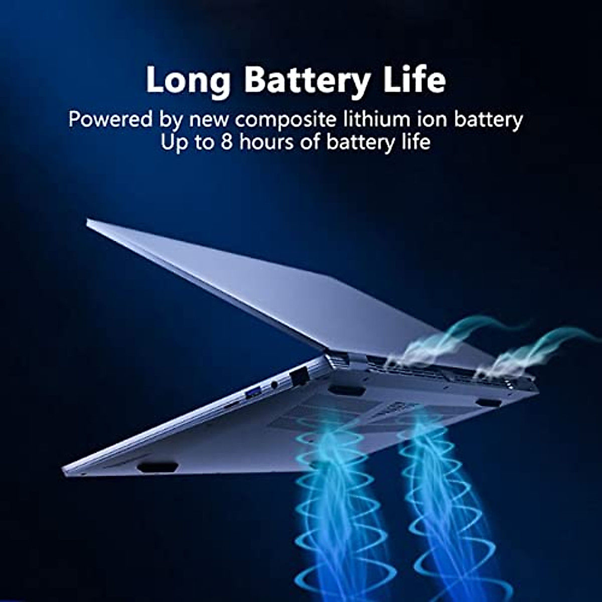 Business Laptop, Six Core CPU Office Laptop Fingerprint Reader 15.6 Inch for Travel (8+256G US Plug)