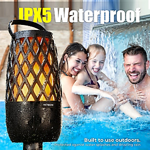 IXTECH Outdoor Bluetooth Speakers, Waterproof Portable Bluetooth Speaker Wireless with Lights, Outdoor Gifts for Dads Mom, Multi-Sync Wireless Connection, Lantern Speakers Mountable, 2 Pack
