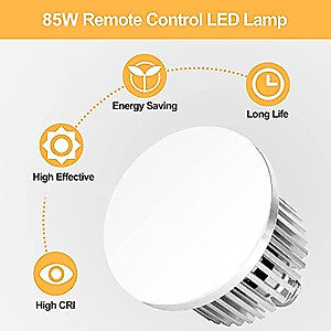 Emart Professional Photography Remote Control LED Light Bulb, Adjustable Color Temperature 3000k to 5500k Lighting Photo Studio Lamp with 3 Light Modes and 10 Brightness Levels - 2 pcs