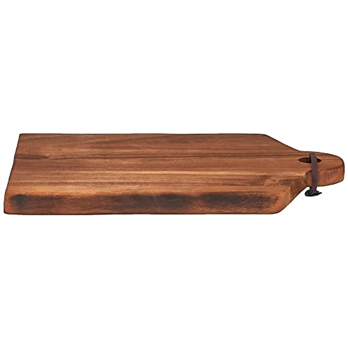 Rachael Ray Pantryware Wood Cutting Board With Handle/ Wood Serving Board With Handle - 14 Inch x 11 Inch, Brown