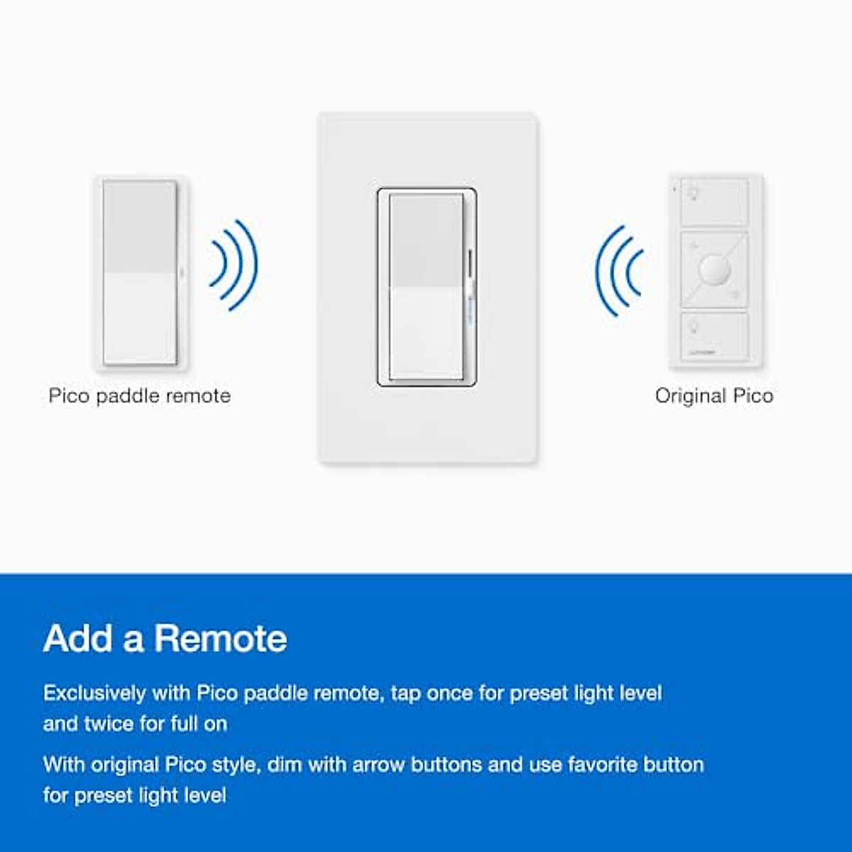 Lutron Diva Smart Dimmer Switch for Caseta Smart Lighting (Lutron Smart Hub Required), for LED Lights, 150 Watt, Single-Pole/3Way, No Neutral Required, DVRF-6L-IV, Ivory