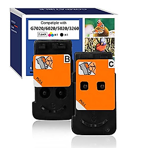 cocopas Remanufactured for Canon PIXMA G7020 6020 5020 3260 G2260 MegaTank All-in-One Printer PrinterHead refillable Ink cartridges Combo Packs