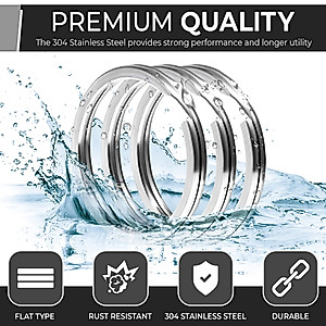 CREST Surgical - Medical - Marine Grade 316L Stainless Steel Key Rings - 5 Pcs ~1inch, 25mm Round Split Key Rings for Keychains - Surgical - Medical - Marine Grade Stainless Steel Keychain Rings