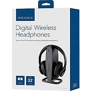 Insignia - NS-HAWHP2 RF Wireless Over-The-Ear Headphones - Black