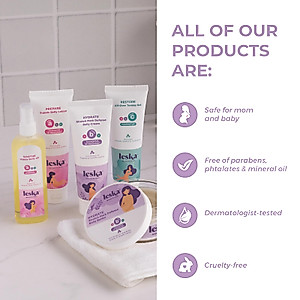 Leska Maternity Set | Belly Lotion, Stretch Mark Defense Cream, All-Over Toning Gel | All Maternity Stages Skin Care System for Pregnancy & Postpartum | New Mom Gifts (Set of 3, 4oz each)