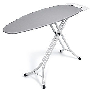 Duwee 17"x49" Ironing Board, Heavy Duty Ironing Boards Full Size with 10 mm Thicken Feltpad and Cover,Adjustable Height and Heavy Duty Legs,Grey