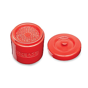 Fox Run Grease Container, 5 x 5 x 5.5 inches, Red
