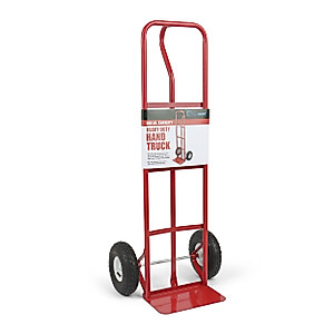 Simpli-Magic Steel Pneumatic Hand Truck Dolly - 600-Lb. Capacity, 10in. Tires, Premium American Red Finish