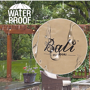 BALI OUTDOORS 42 Inch Rectangle Patio Fire Pit Table Cover, Heavy Duty, Waterproof and Weather Resistant Oxford Fabric Cover, Brown