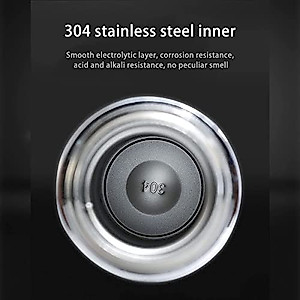 boking Hot water bottle cup thermos bottle coffee bottle stainless steel cup heating or warming ,500ml (rose Red)