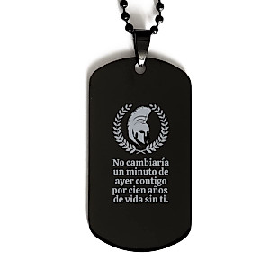 No cambiaria un minuto de Ayer Amor - Regalo para esposo, Hombre, Novio, Fiancee - placa de identificaci