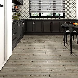 STICKEEP 6" x 36" Peel and Stick Vinyl Floor Tile Roll Floor Tiles Peel and Stick Waterproof Adhesive Peel and Stick Flooring Temporary Flooring for Renters Bathroom Bedroom Kitchen Camper 4 Pack
