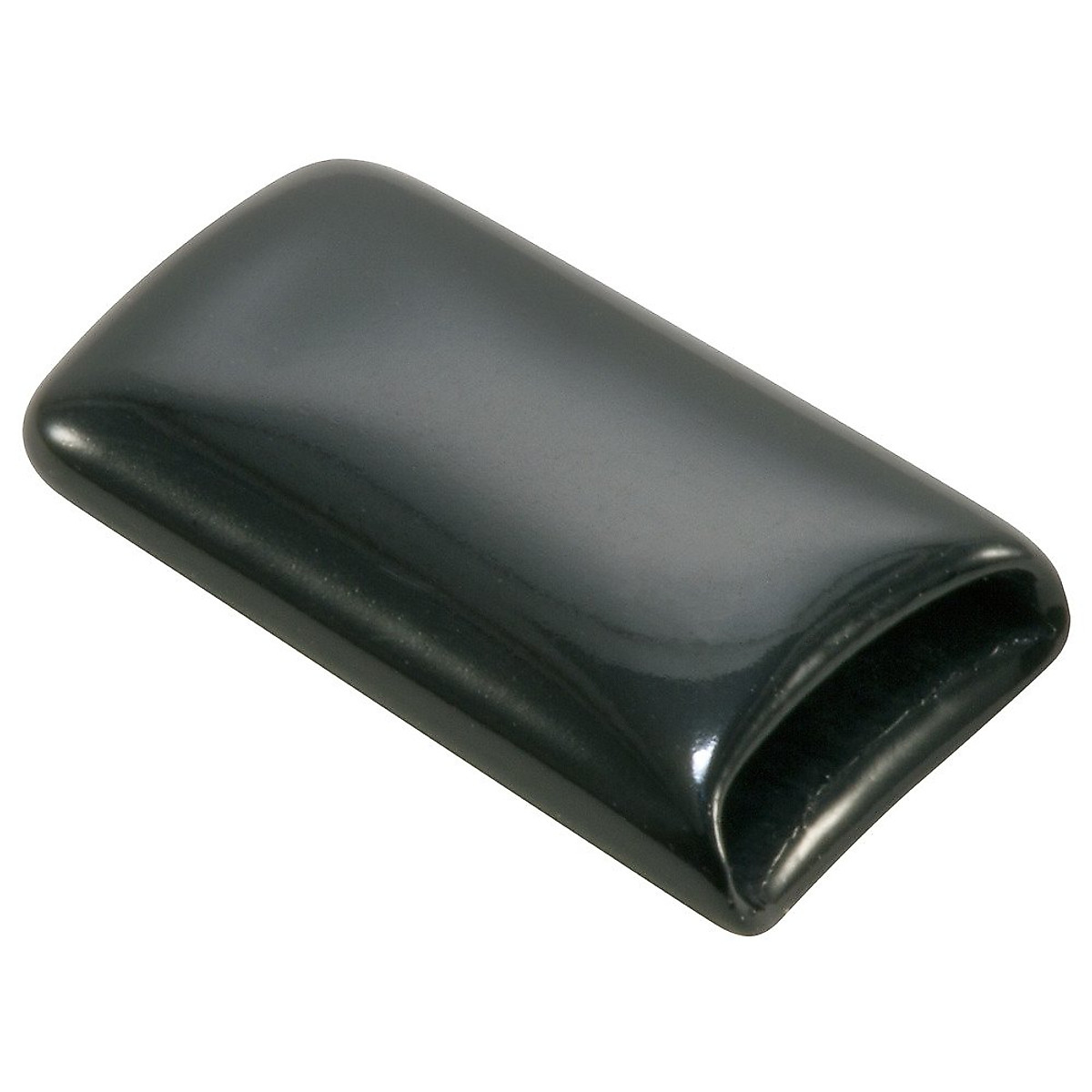 Caplugs 99392524 Plastic Rectangular Finishing Cap with Flat End Grip. VRF-062X650-16, Vinyl, Length 1.000" ID 0.650", Black (Pack of 40)
