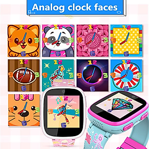 AstraMinds Kids Smart Watches Girls Boys - 1.54'' Touchscreen Smart Watch for Kids with 15 Puzzle Games, 2 Camera, 10 Audio Books, Music Player, Kids Watches Gift for 3-12 Year Old(Blue)