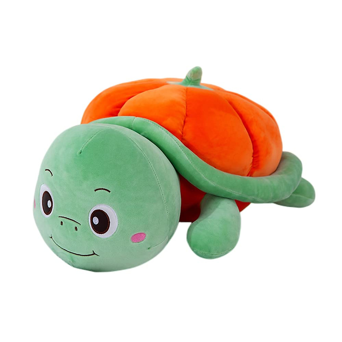 XIYUAN Stuffed Pumpkin Turtle Plush Toy, 20 inch Turtle Stuffed Animal, Turtle Plush Cuddly Soft Pillow, Marine Stuffed Animal, Turtle Plush Pillow（Orange）