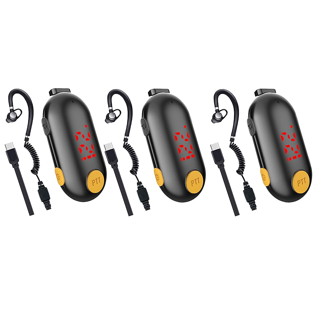 SINORISE Super Mini Walkie Talkie Two Way Radio Portable FM Transceiver for Restaurants,Out Door Sport Supermarket Hospital Tourism,3 Pack