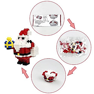 Pinkiwine 4 Pack Christmas Building Block Toys for Kids Boys Girls Teens Christmas Stocking Stuffers Gifts