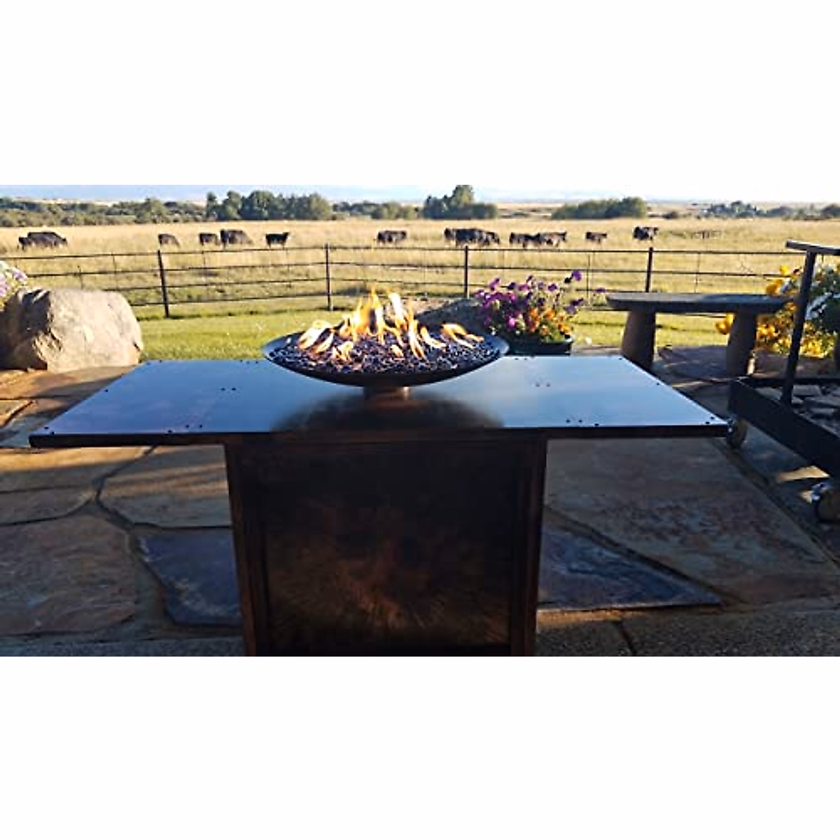 EasyFirePits Stainless Steel Lifetime Warranted Gas Fireplace Log Lighter Replacement Burner Round Center-FED Ring Log Lighter