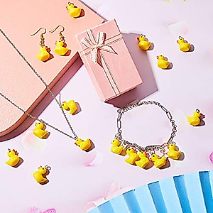 Jetec 40 Pieces Slime Charms Ducks Mini Resin Ducks Resin Duck Charms Pendants Findings Charm DIY Duck Pendants for Bracelet Necklace Earrings Keychain Crafts (40 Pieces)