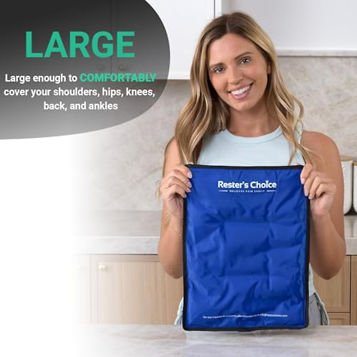 Gel Soft Flexible Ice Pack for Injuries Reusable - (Large: 11"x14.5") for Hip, Shoulder, Knee, Back - Comfy Cold Pack Compress for Swelling, Bruises, Surgery