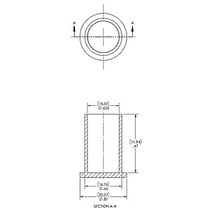 Caplugs QPZ5-1Q1 Plastic Sleeve Cap for Tube Ends. to Cap Thread Size 5/8" PZC-5-1, PE-LD, to Cap Thread Size 5/8", Orange (Pack of 1500)