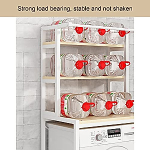 KEAVY Above Washing Machine Shelf, Shelves Above Toilet with Hanging Rod, Over The Washer and Dryer Storage Shelf, Bathroom Space Saving Organizer Rack