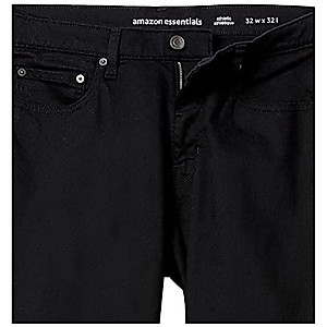 Amazon Essentials Men's Athletic-Fit Stretch Jean, Black, 38W x 32L