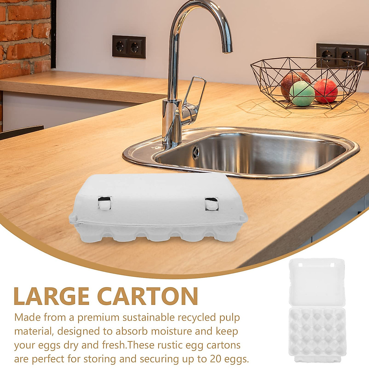 Angoily White Storage Box 6pcs White Empty Egg Cartons Pulp Fiber Egg Tray Holder Each Holds 6 Eggs Pulp Egg Containers for Family Farm Market Camping Picnic Travel White Serving Tray