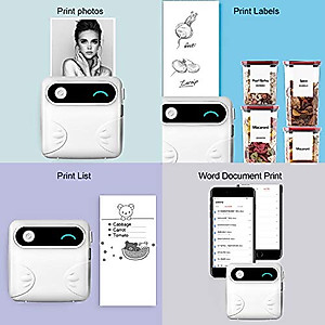 VIBY Mini BT Pocket Printer Portable Instant Mobile Printer Thermal Paper Receipt Printer for Android iOS Smartphone Windows