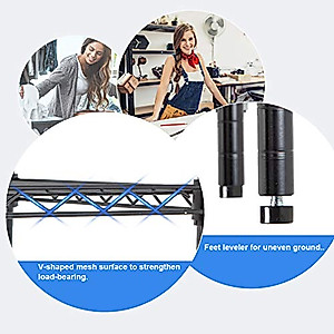 BestOffice 36"x14"x54" 4 Tier Layer Shelf Adjustable Steel Commercial Wire Metal Shelving Rack