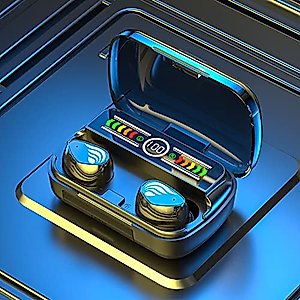 Wireless Bluetooth Headset 5.3 Led Color Screen Digital Display Earplug Stereo Sound Waterproof Large Capacity Battery Sports Headset