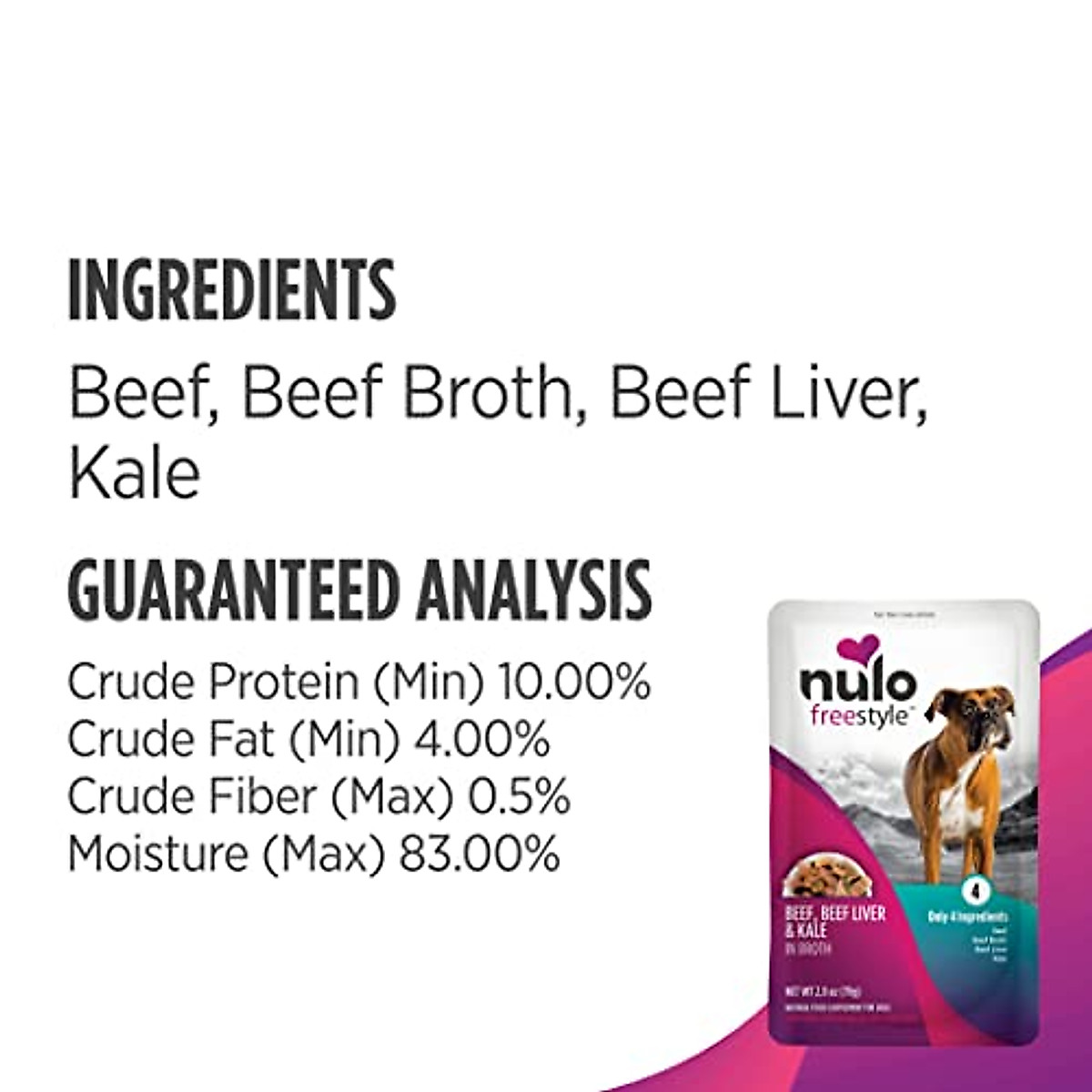Nulo Freestyle Puppy & Dog Wet Dog Food Topper, Premium All Natural Grain-Free, Real Meat Dog Food Topper with High Animal-Based Protein and Only 5 or Less Ingredients With No Additives