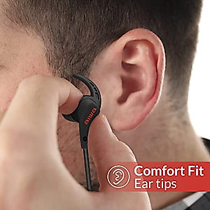 Aiwa Sport in Ear Wireless Earbuds with Bluetooth 5.0, 10mm Drivers, 30 Foot Range, 4 Hour Battery Life, Perfect for Workout, Premium Sound (Black)