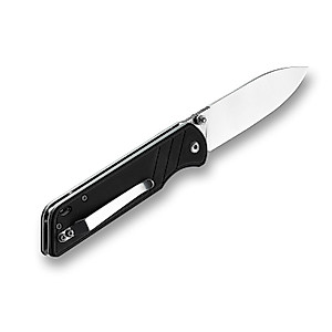 QSP EDC Folding Pocket Knfe, D2 Blade, 4" G10/Micarta handle, Left and Right Handed Thumb Stub Opening, Smooth Liner Lock with Copper Washes, QSP Parrot