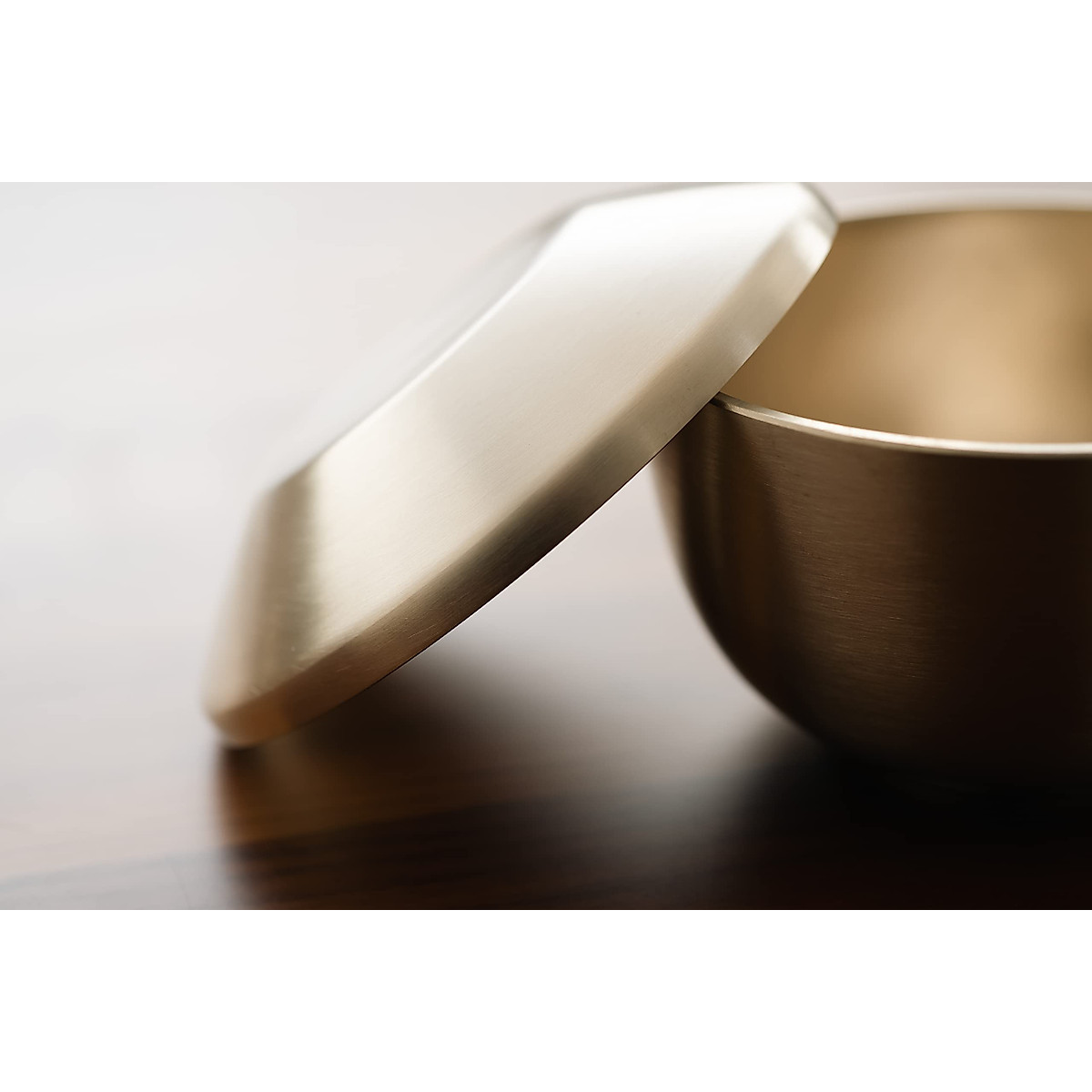 Premium Brassware Rice Bowl Soup Bowl Set Korean Traditional Handmade Tableware BANGJJA YUGI Dinnerware, Bronze