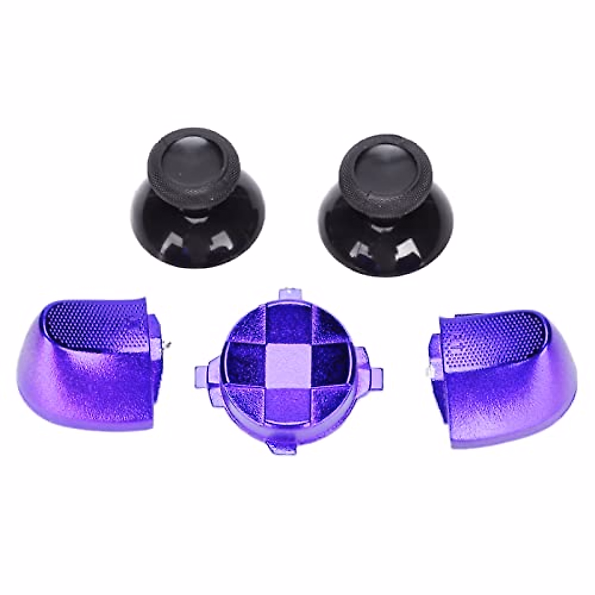 Full Game Controller Plating Button Set, Game Handle Accessories Compatible Beautiful Appearance for Series X(Electroplating Violet)