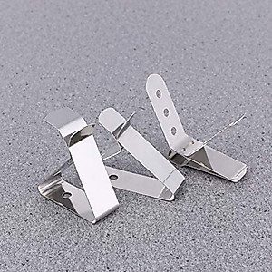 Yardwe 6pcs Thermometer Holder Stainless Steel Pot Clip Pan Clips Probe Holder Kitchen Tool for Fryer Coffee Table (Silver)