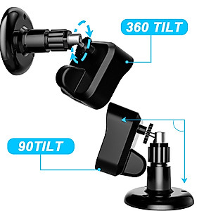 COOLWUFAN Wall Mount Bracket for All-New Blink Outdoor (3rd Gen) Camera, 360° Protective Case & Adjustable Mount for Blink Sync Module 2 Mount for Blink Home Security Camera (Black (3 Packs))