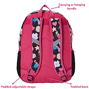 CLUB LIBBY LU Rainbow Backpack Set for Girls, 16 inch, 6 Pieces - Includes Foldable Lunch Bag, Water Bottle, Scrunchie, & Pencil Case