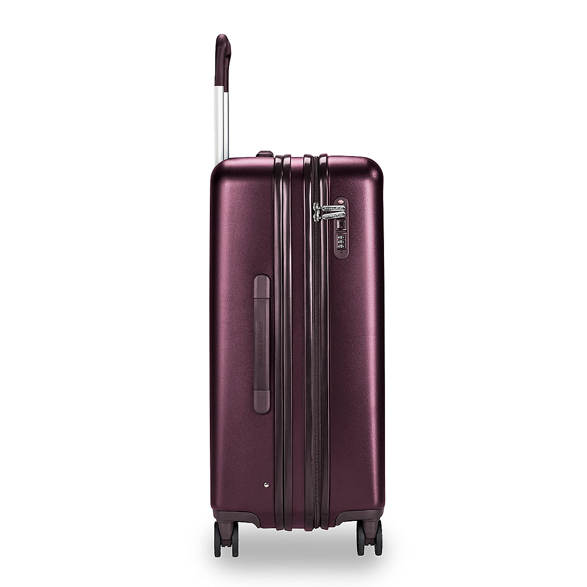 Briggs & Riley Sympatico Hardside Medium Spinner Luggage, Plum, 27-Inch Checked