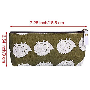 Davias Canvas Pencil Pen Zipper Pouch Small Cosmetic Makeup Bags, Forest and Animal Style,Set of 4