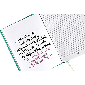 Eccolo Inspirational Quote Journal for Women, Hardcover Notebook, Faux Leather, Lay Flat Notebook, “She's Unstoppable”, Dayna Lee Collection (Mint, 5x7 Inches)