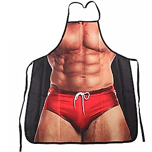Armear Sexy Muscle Man Kitchen Grilling Party Apron Funny Gag Gift