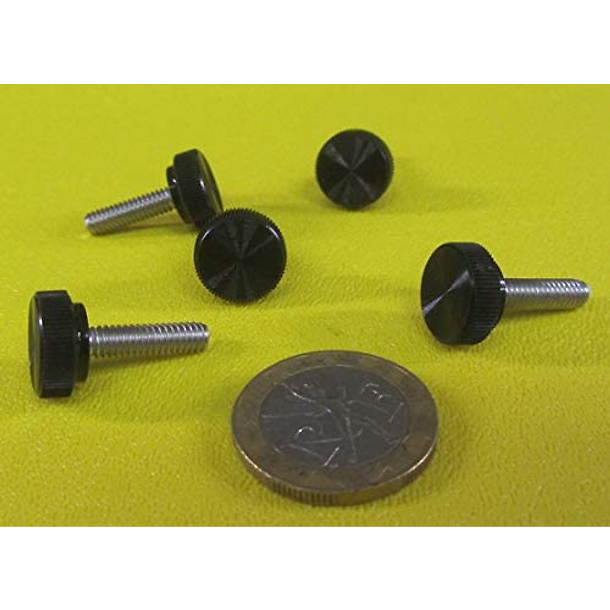 Stainless Plastic Head Knurled Thumb Screws FT 8-32 x .625" Length 25 Pcs